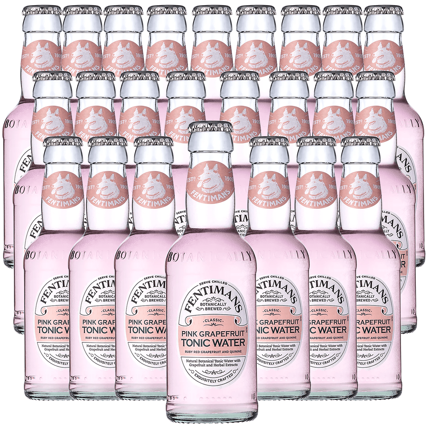 Fentimans Botanically Brewed Natural Pink Grapefruit Tonic 24 Pack, 6.7 ...