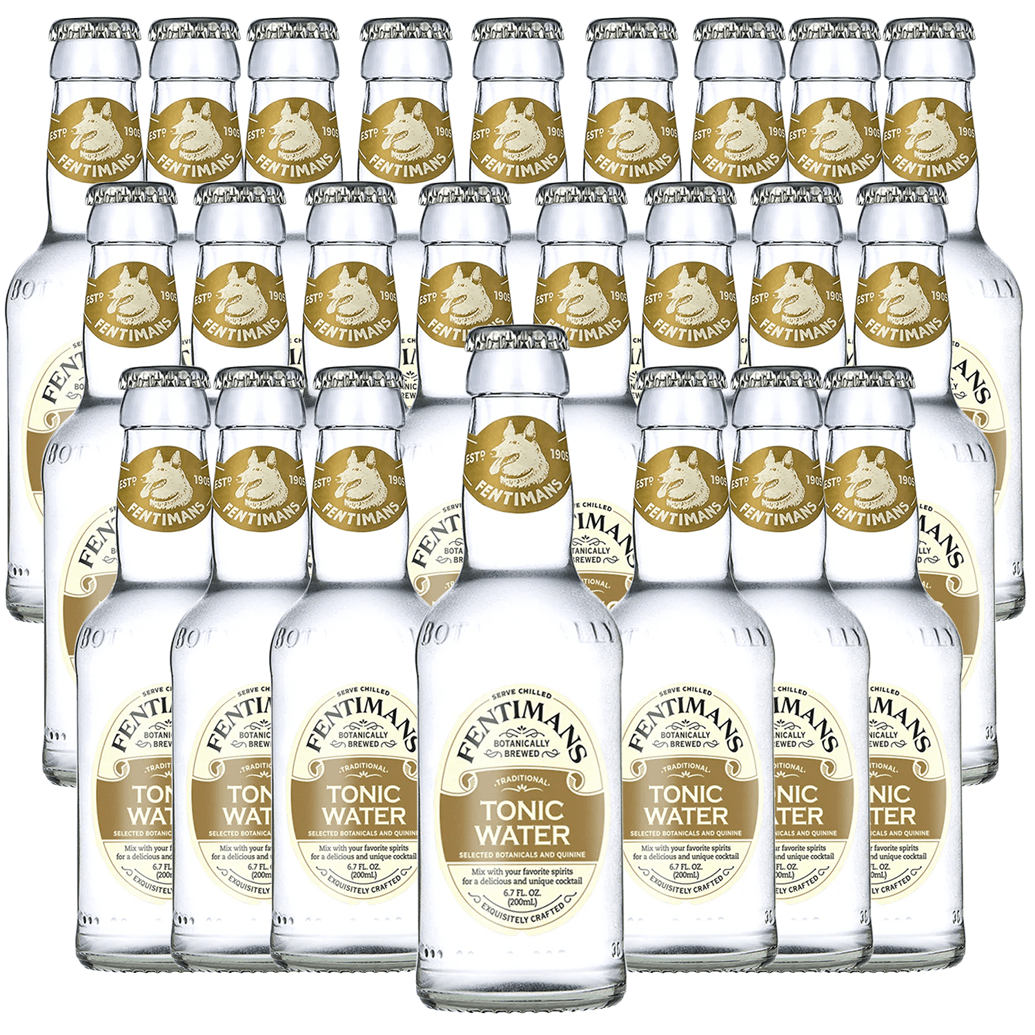 Fentimans Botanically Brewed Natural Tonic Water 24 Pack, 6.7 fl oz ...