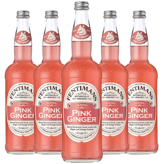 Fentimans Botanically Brewed Pink Ginger Sparkling Soda, 5 Pack, 9.3 fl ...