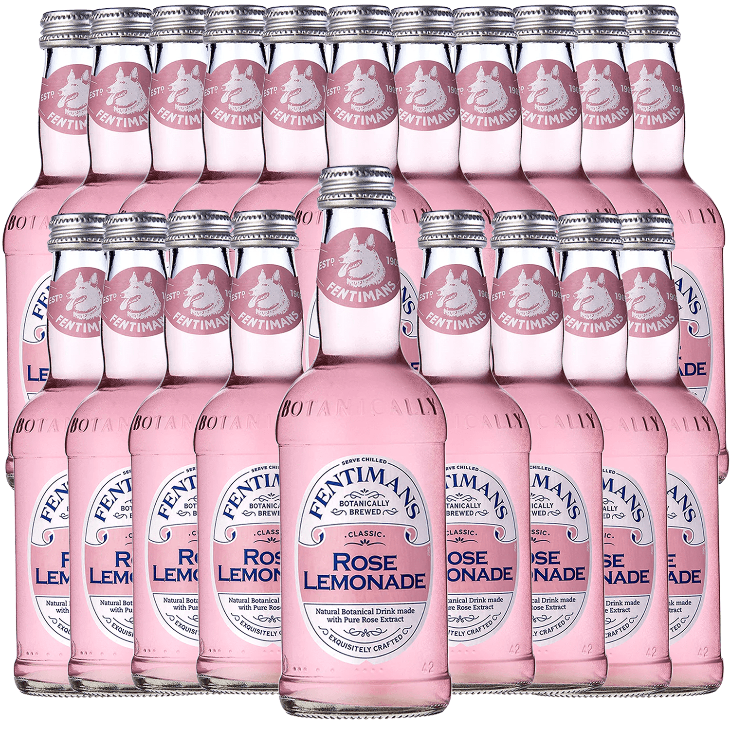 Fentimans Botanically Brewed Rose Lemonade Sparkling Soda, 20 Pack, 9.3 ...