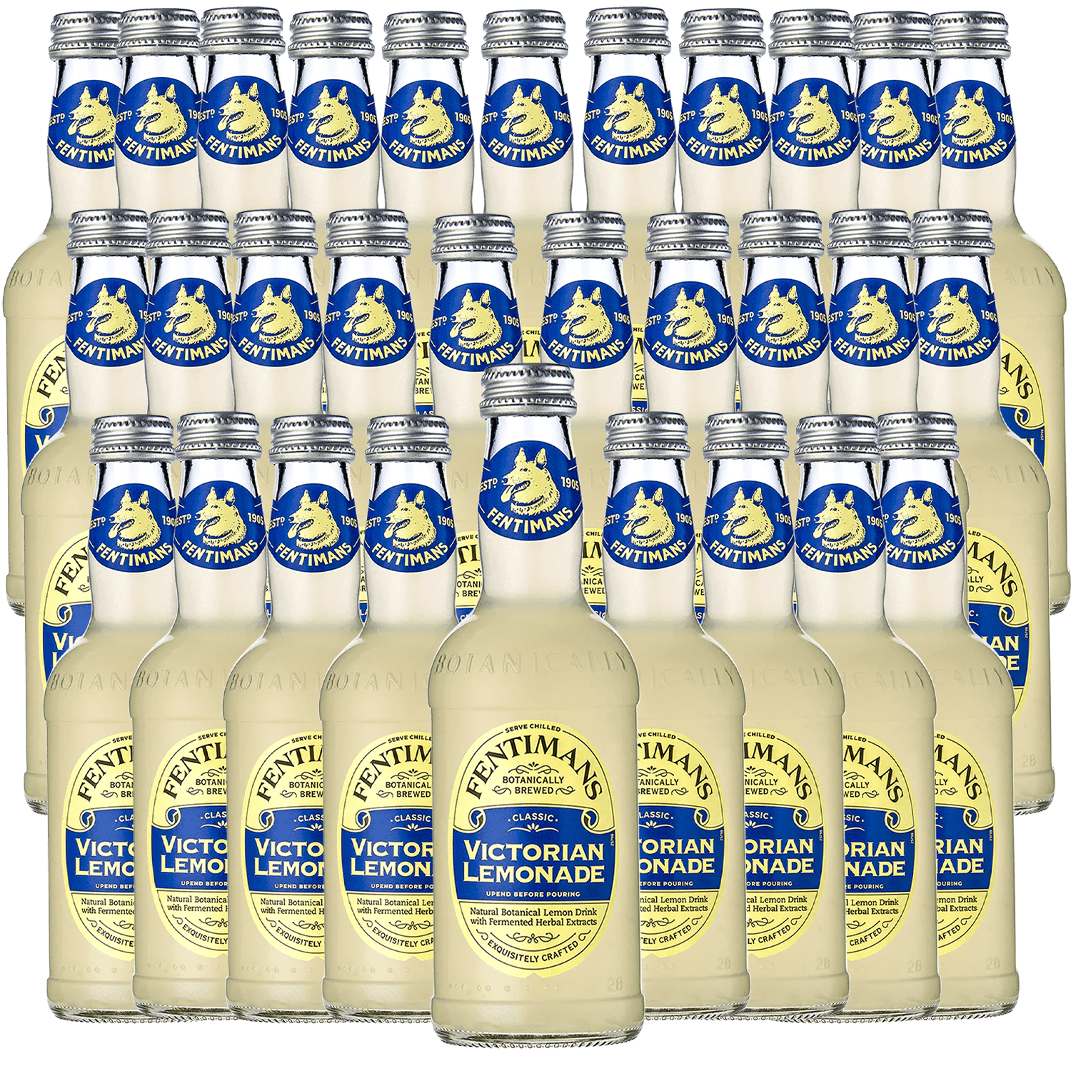 Fentimans Botanically Brewed Victorian Lemonade Sparkling Soda, 30 Pack ...