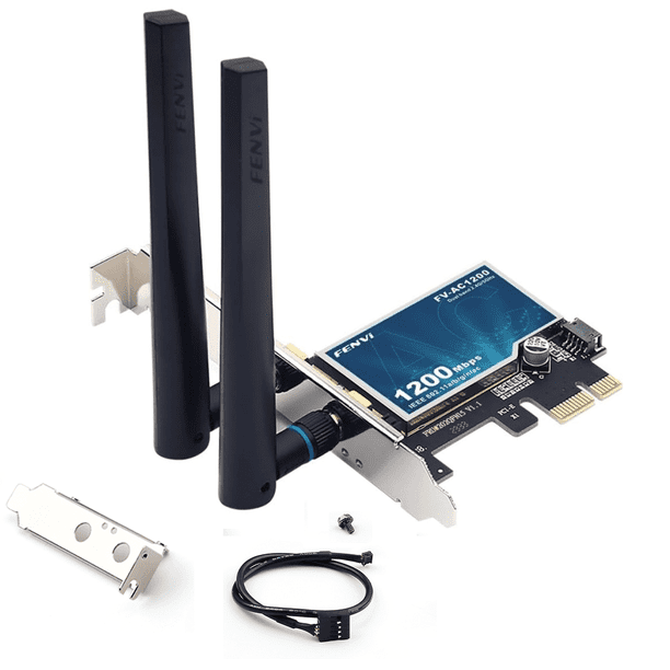 Fenvi AC1200 PCIE Wi-Fi Card for Desktop Bluetooth Dual Band Wireless Adapter for Windows 7/8/10 ...