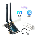 Fenvi PCE-AX200 PCIE Wifi 6 Adapter, Dual Band AX3000, Desktop Card ...