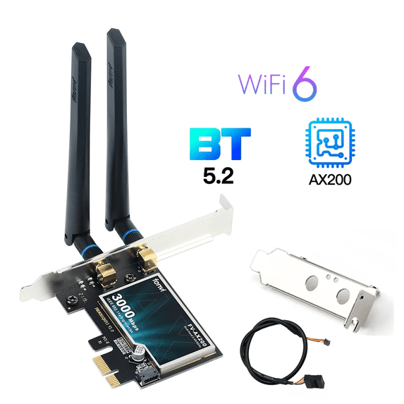 Fenvi PCIE WiFi 6 Card, Dual Band AX3000 Bluetooth 5.2 Adapter for ...