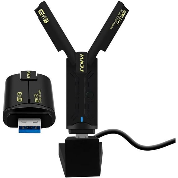 Fenvi WiFi 7 USB Adapter 6500Mbps - Tri-Band (6GHz/5GHz/2.4GHz), 160MHz ...