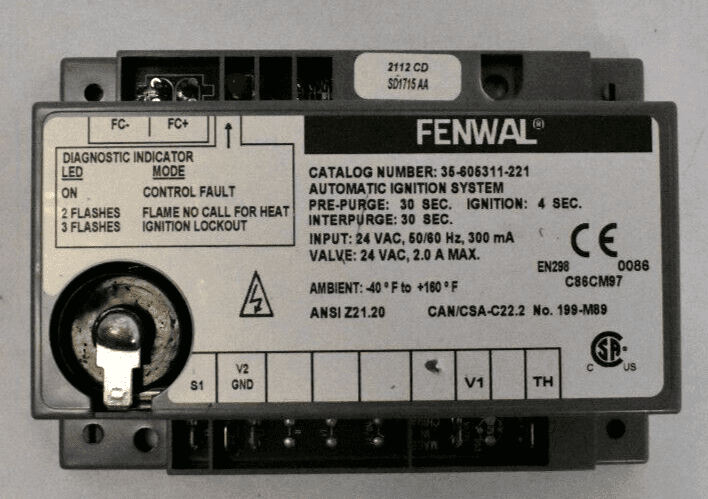 Fenwal 35-605311-221 Gas Automatic Ignition System Module 50/60Hz Input ...
