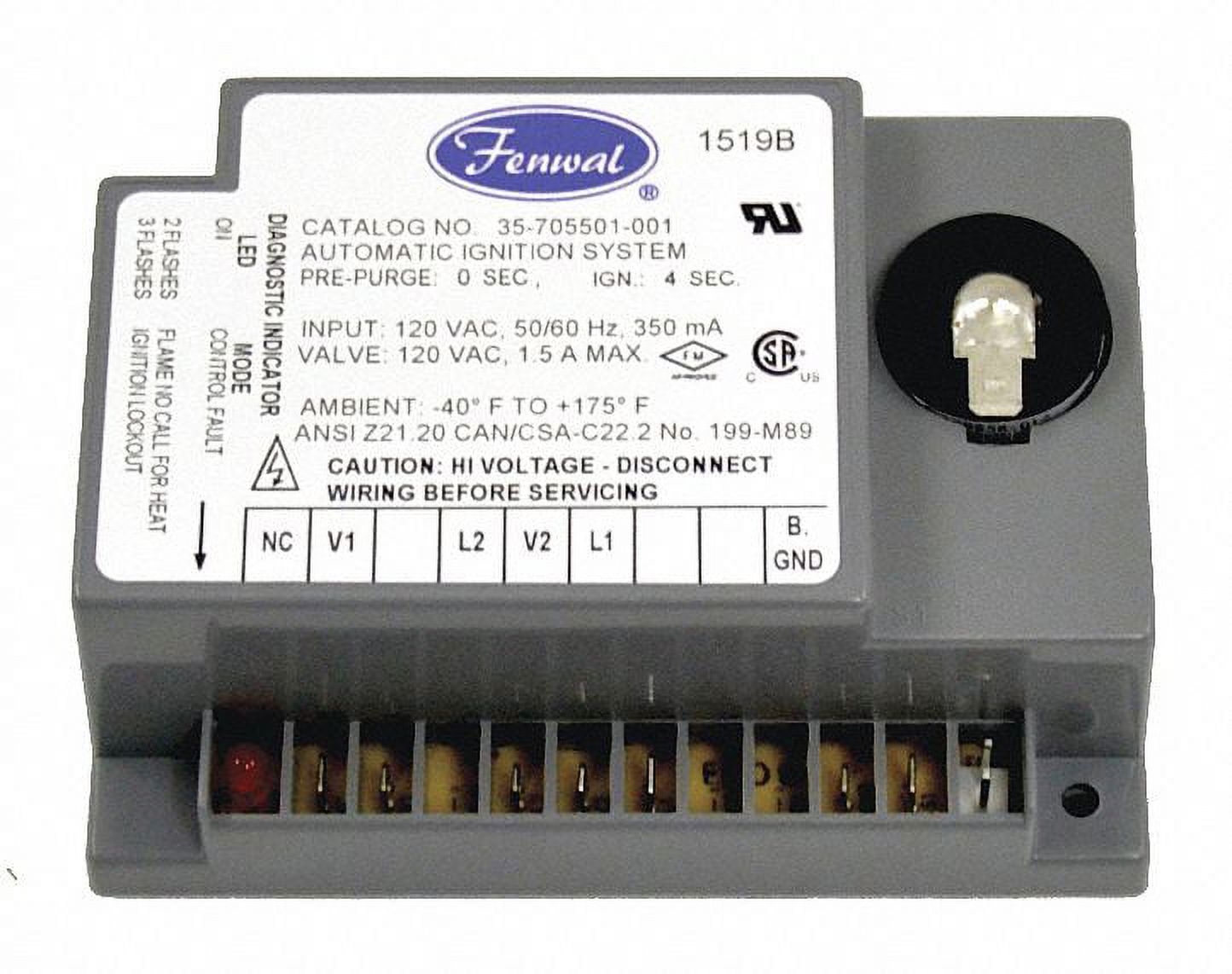 Fenwal Control Board, 120V 35-705501-001 - Walmart.com