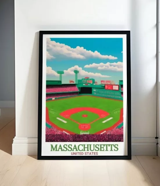 Fenway Park Travel Poster -Minimalistic Red Sox Fans Print NO FRAMED ...