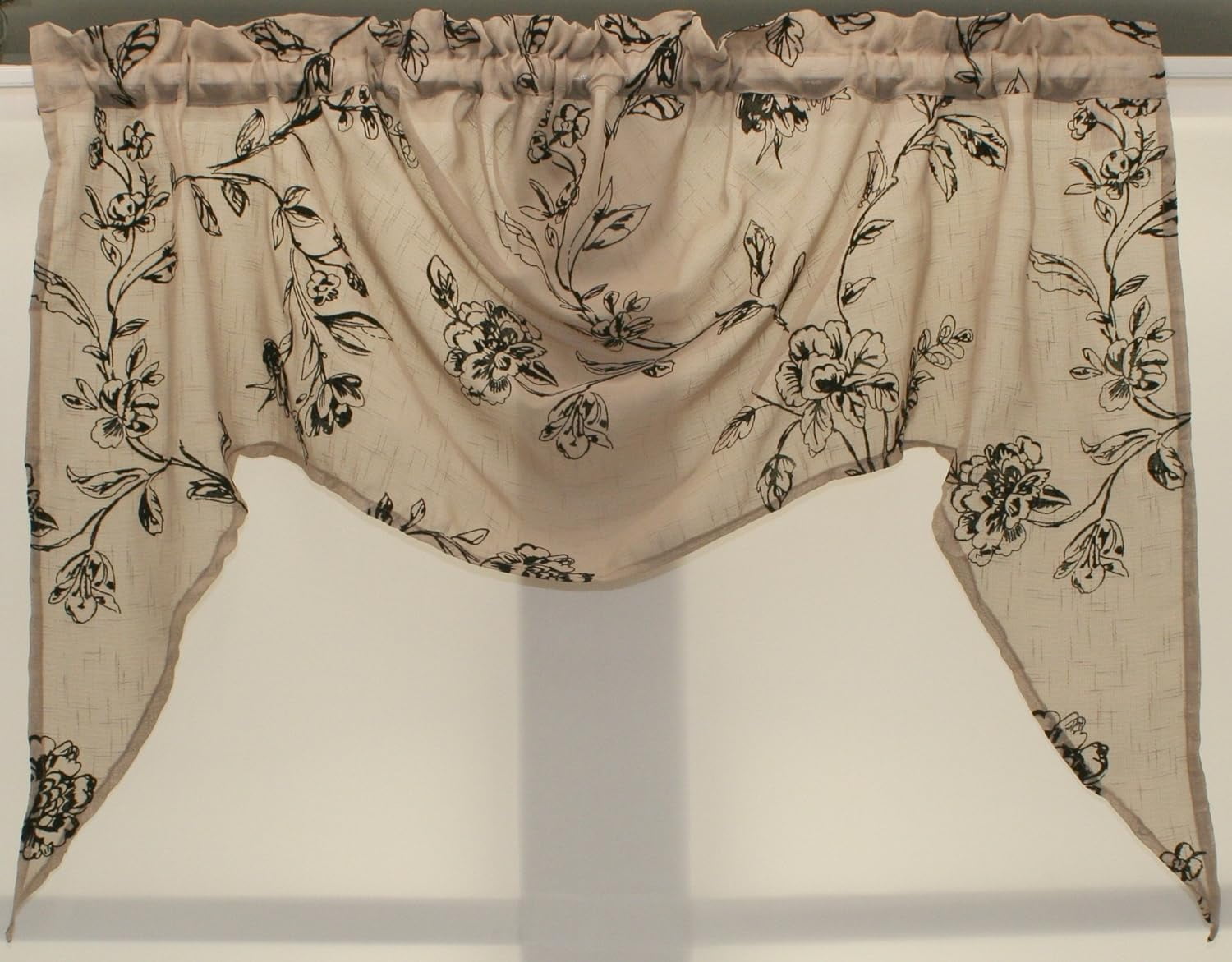 Fenwick Flocked Semi-Sheer Swagger 52Wx30L - Walmart.com