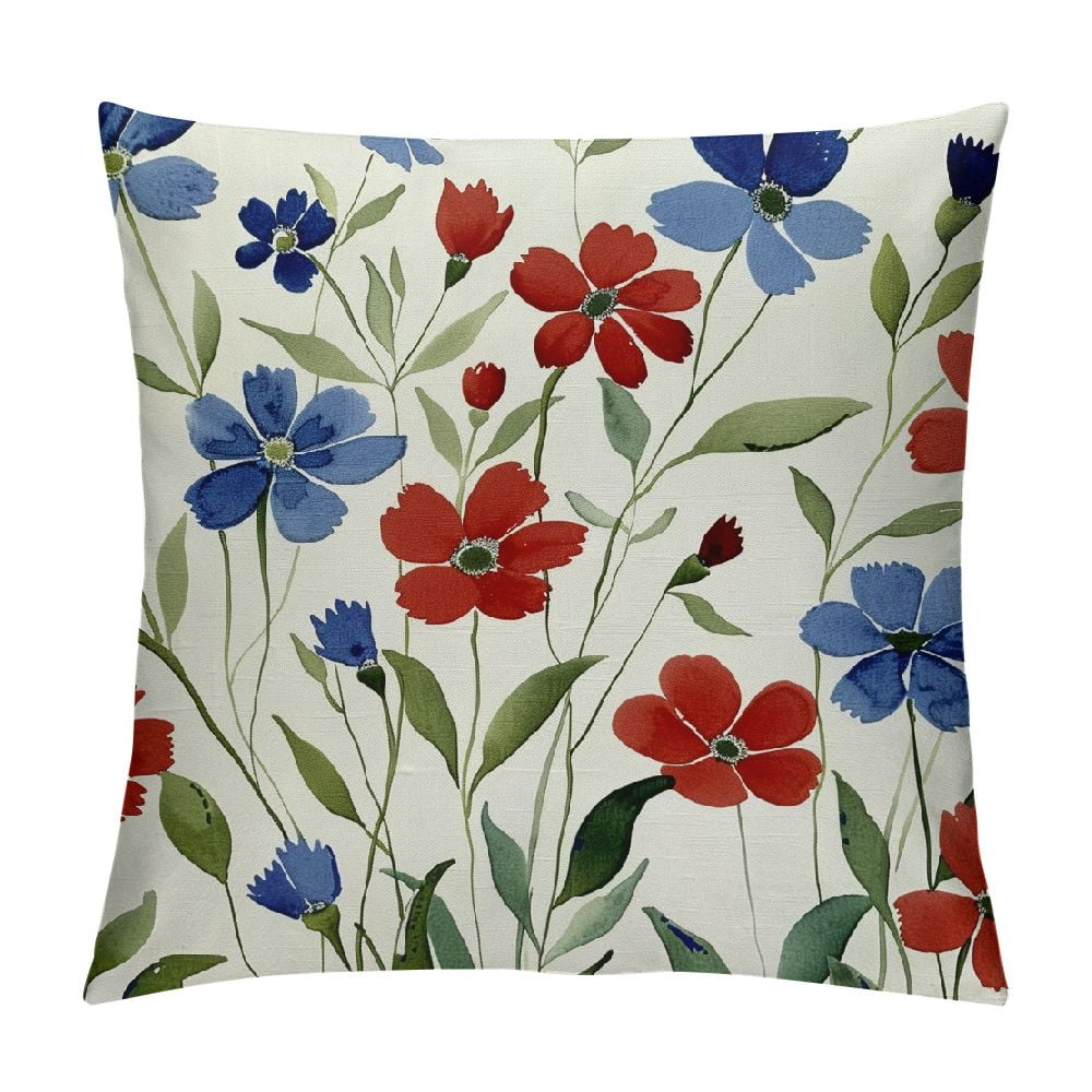 Fenyluxe 4th Of July Patriotic Pillow Covers 4th Of July Watercolor