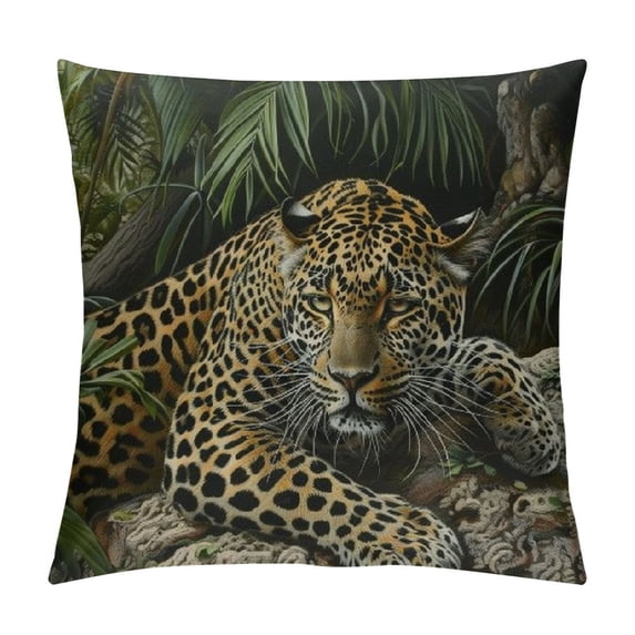 Fenyluxe African Animal Safari Leopard Wildlife Pillow Cover,Decorative ...