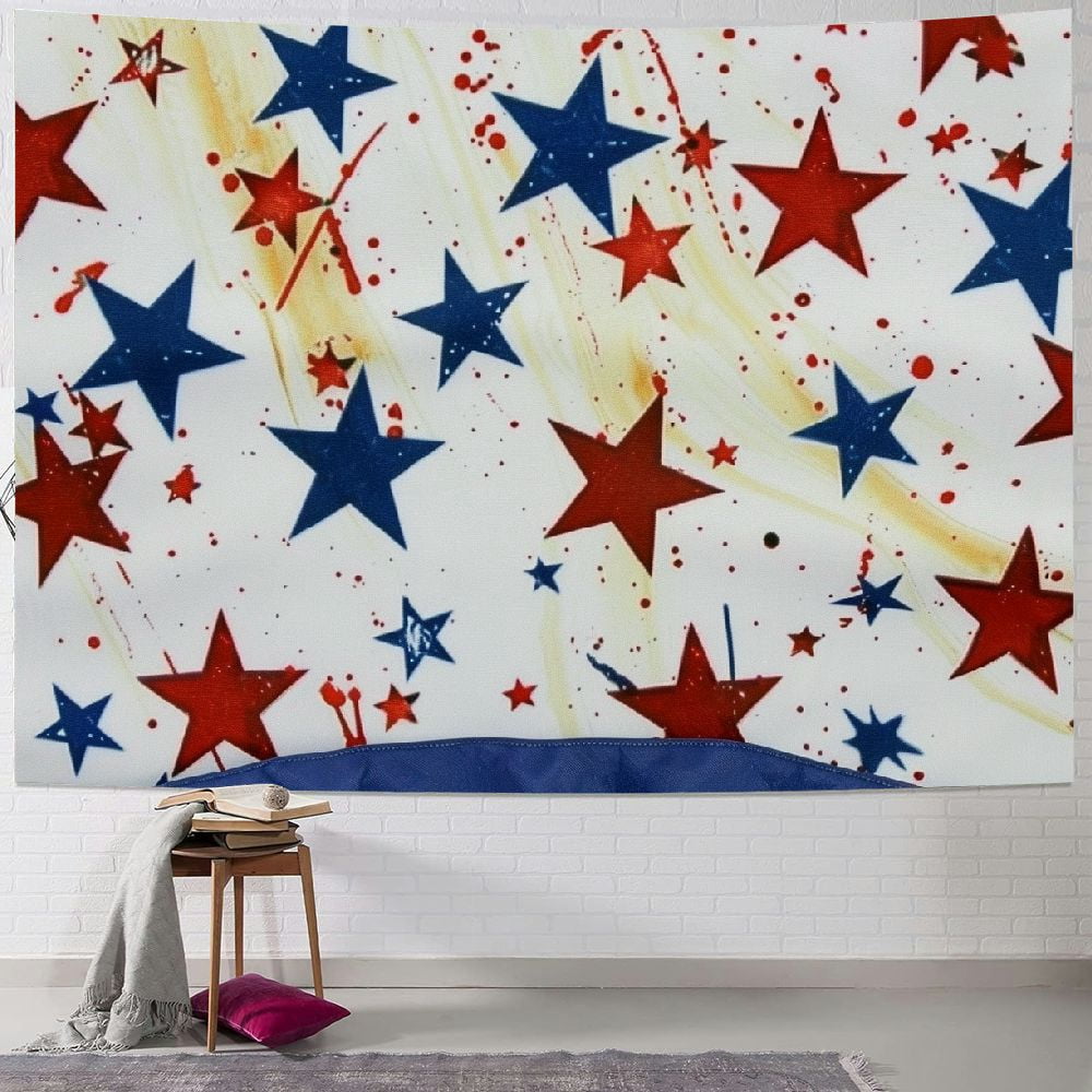 Fenyluxe American Flag Patriotic Stars 4th of July Tapestry Wall ...