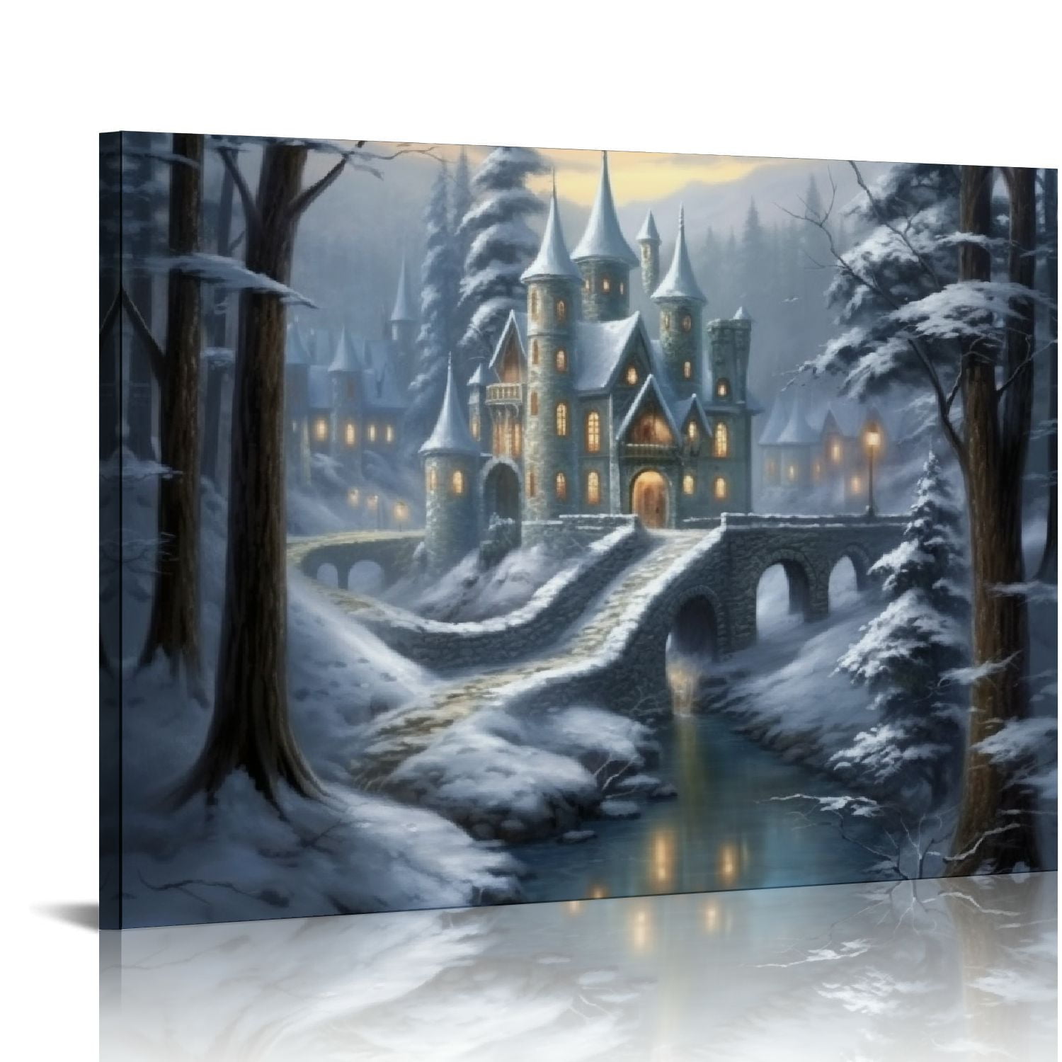 Fenyluxe Art Modern Canvas Prints Fantasy Castle Wall Decor for ...