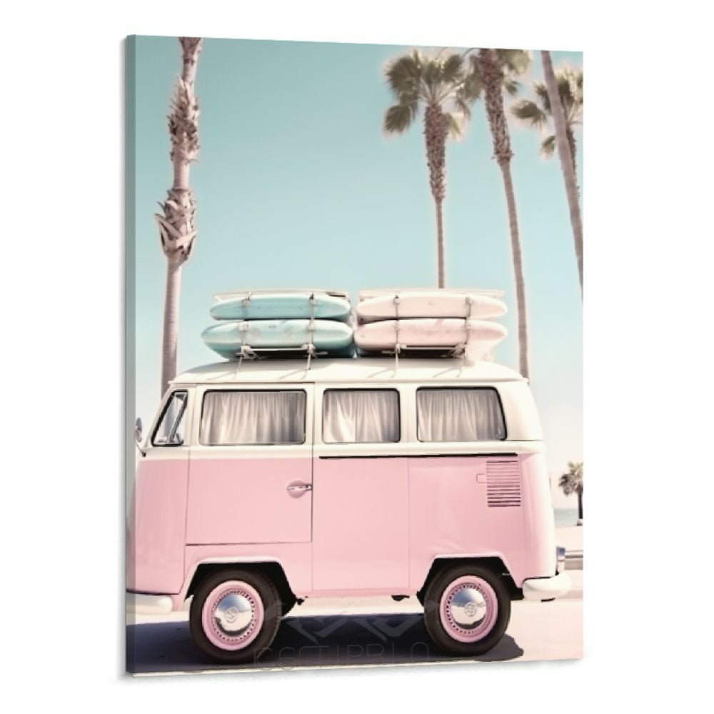 Fenyluxe Beach Canvas Wall Art, 16x20in Tropical Summer Ocean Coastal ...