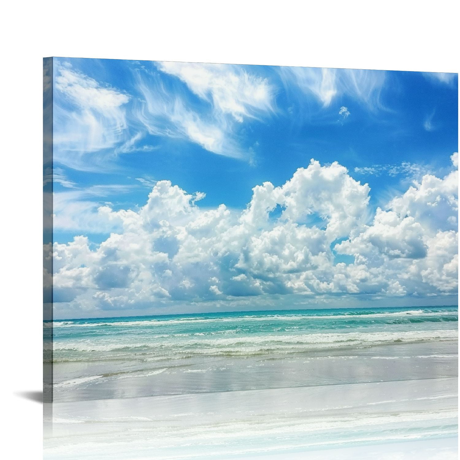 Fenyluxe Beach Scene Canvas Print Wall Art Decor Ready To Hang Home ...
