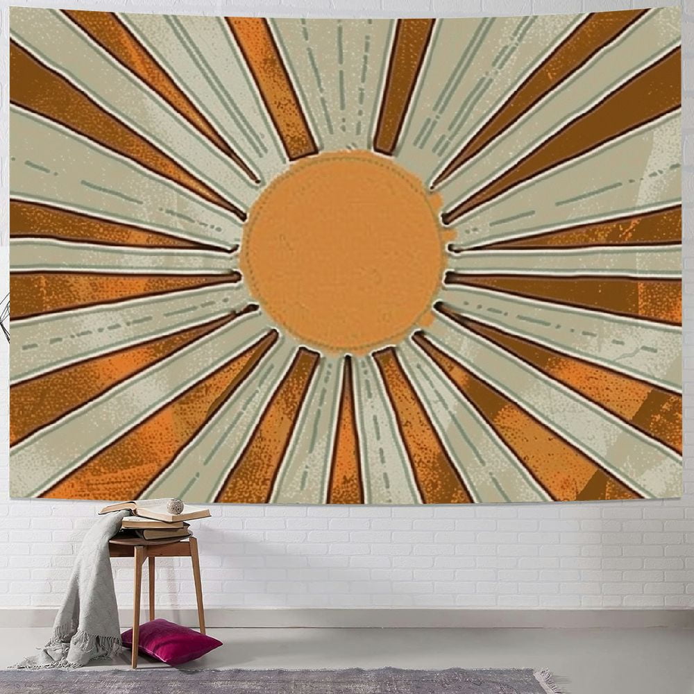Fenyluxe Boho Sun Vertical Tapestry, Vintage Abstract Sunrise Tapestry ...