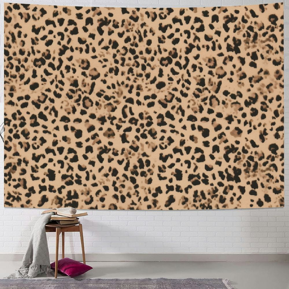 Fenyluxe Brown Leopard Print Tapestry Wall Hanging Window Design For ...