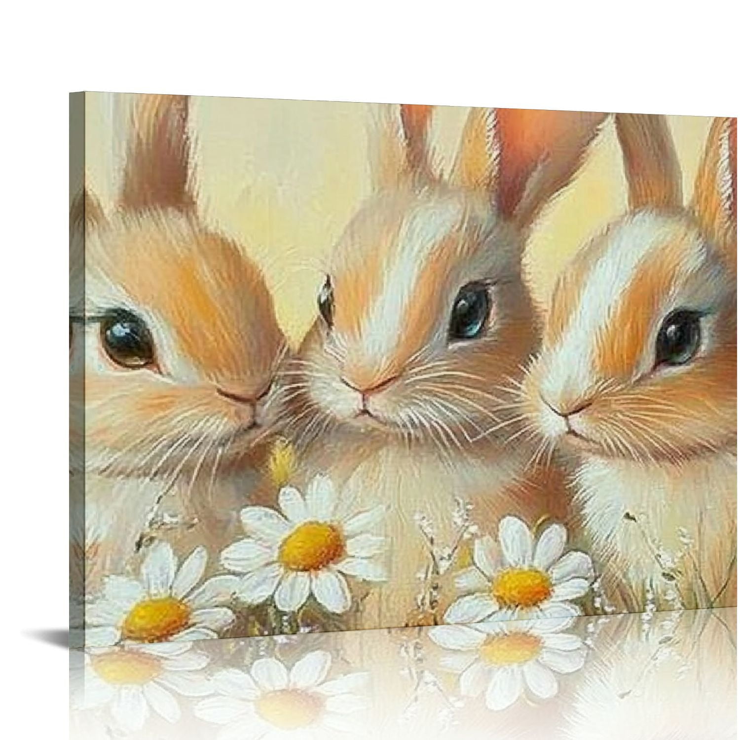 Fenyluxe Bunny Canvas Wall Art Cute Rabbit Pictures Wall Decor Bunny ...