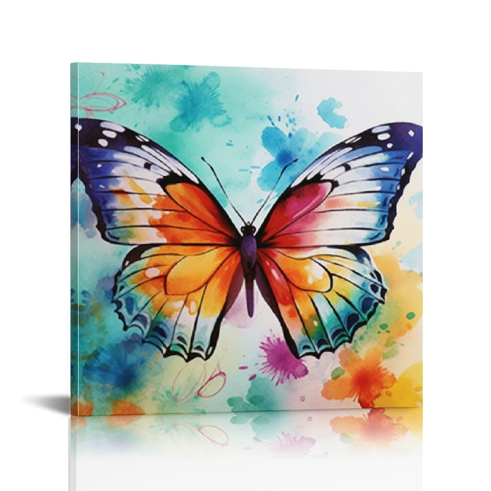 Fenyluxe Butterfly Canvas Wall Art Modern Prints Ready To Hang Home ...
