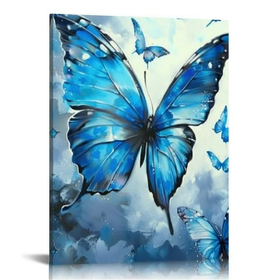 Fenyluxe Butterfly Fantasy Art Canvas Wall Print for Home Decoration ...
