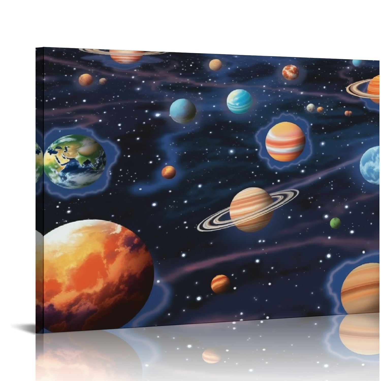 Fenyluxe Canvas Prints Wall Art Planets Stars Space Art Home Decor ...