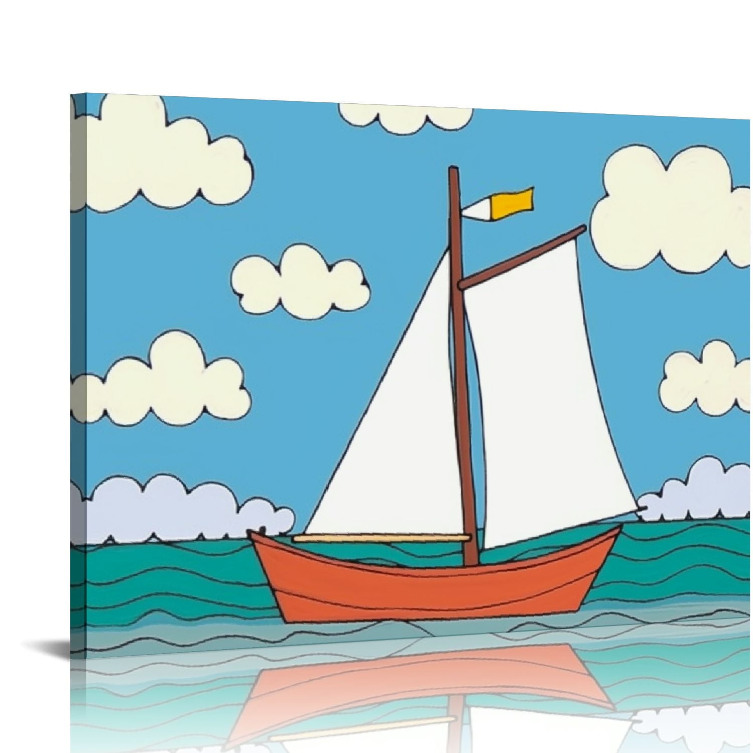 Fenyluxe Canvas Wall Art Naive Art Modern Ready To Hang Room Home Decor ...