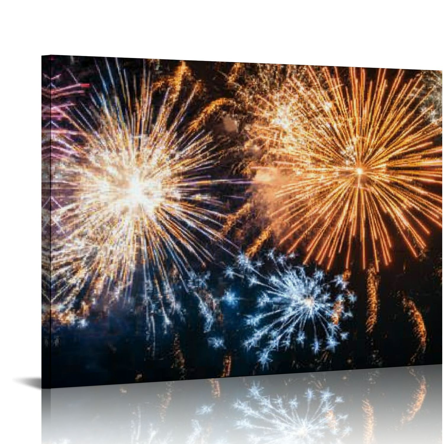 Fenyluxe Canvas Wall Art for Living Room Bedroom Colorful Fireworks ...