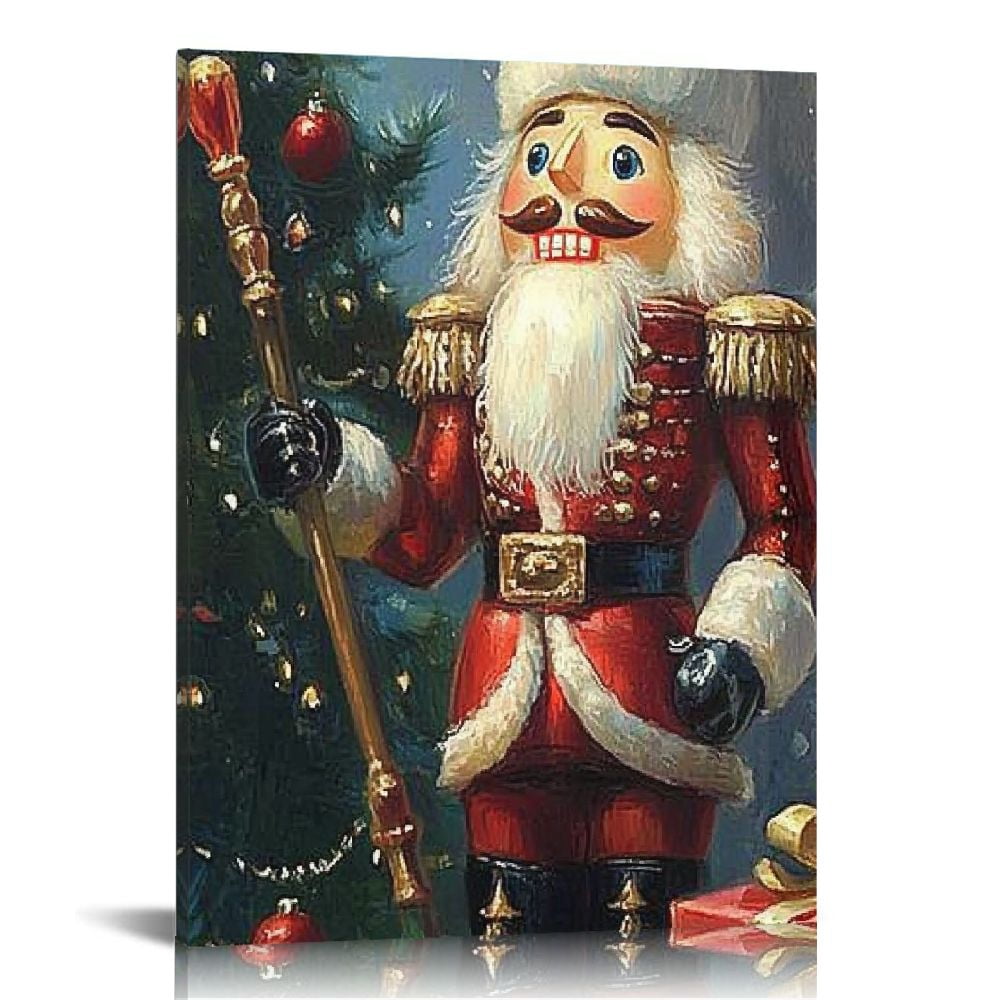 Fenyluxe Christmas Nutcracker Soldier Canvas Wall Art Christmas Wall ...