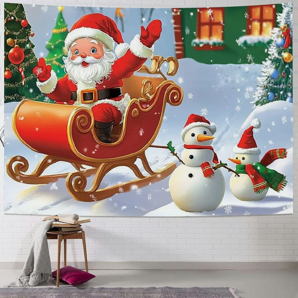 Fenyluxe Christmas Wall Scene Santa Backdrop Extra Christmas Door Cover ...