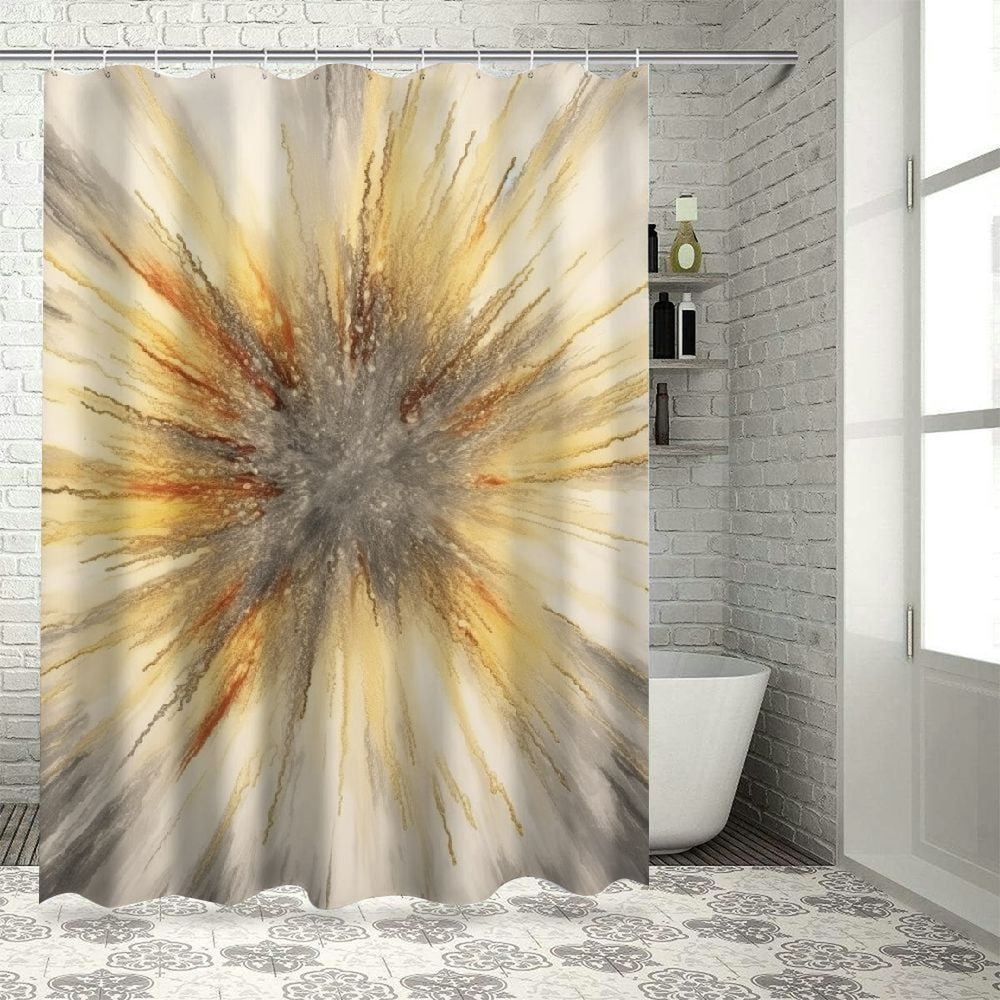 Fenyluxe Circular Design Explosions Anish Kapoor Printed Shower Curtain ...