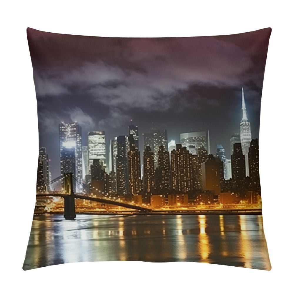 Fenyluxe City Skyline Pillow Covers for Couch Sofa Indoor Outdoor ...