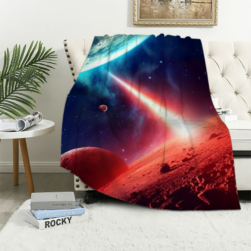 Fenyluxe Comet Planet Space Art Ideal Comfy Throw Blanket for All ...