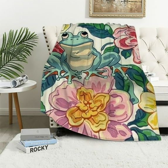 Fenyluxe Cute Frog Blanket Gifts for Adults Kids Girls Women Soft ...