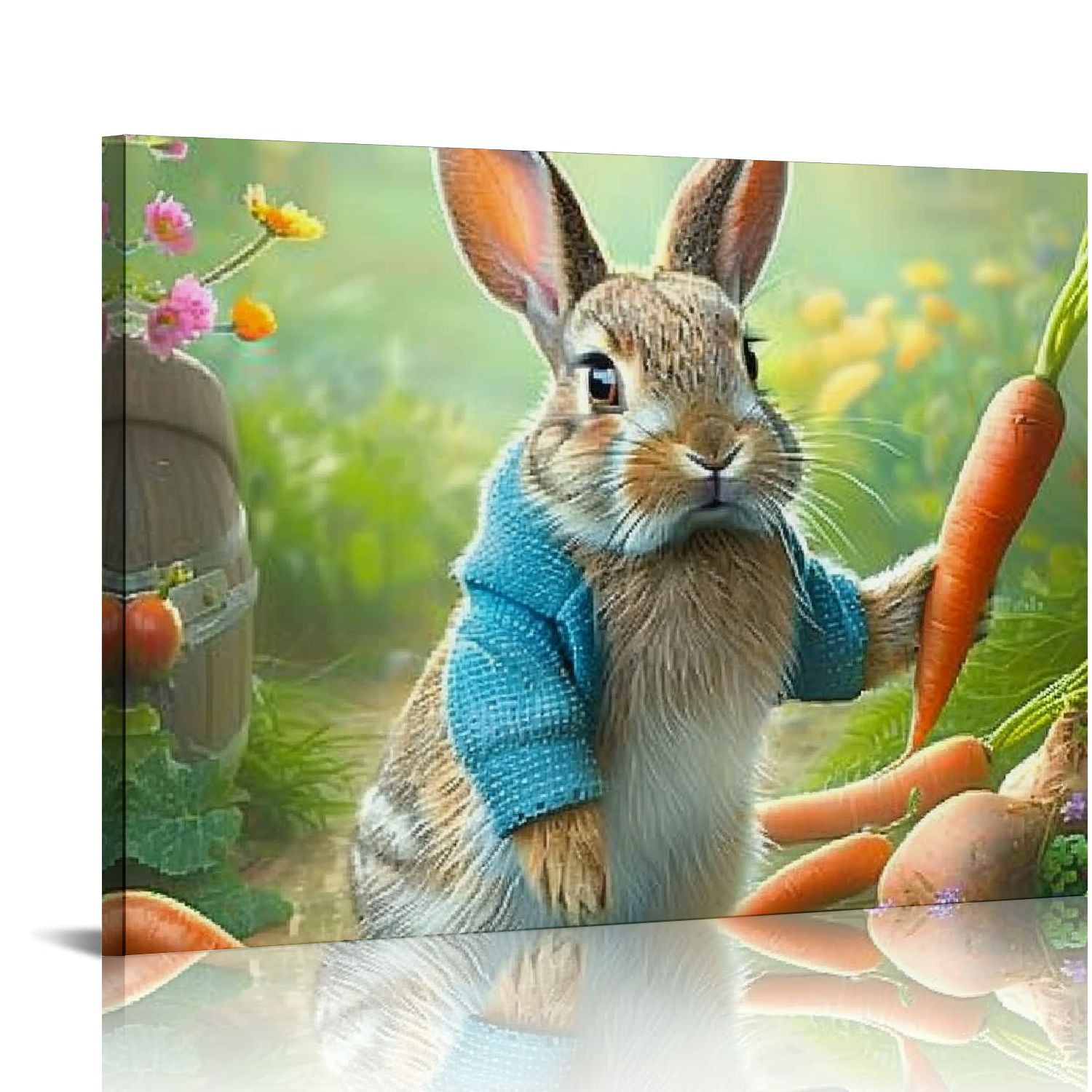 Fenyluxe Cute bunny carrying carrot stylish wall decor room decoration ...