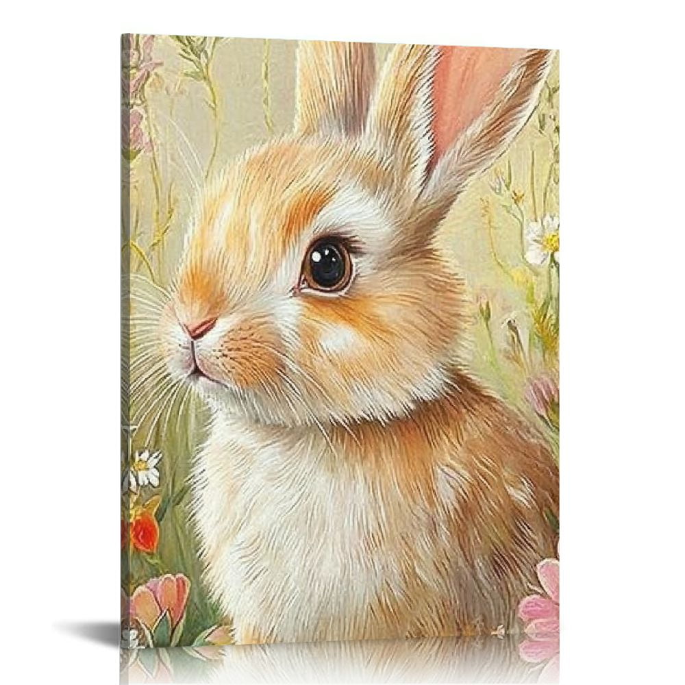 Fenyluxe Dark Easter Bunny Print Spring Wall Art Spring Decor Farmhouse ...