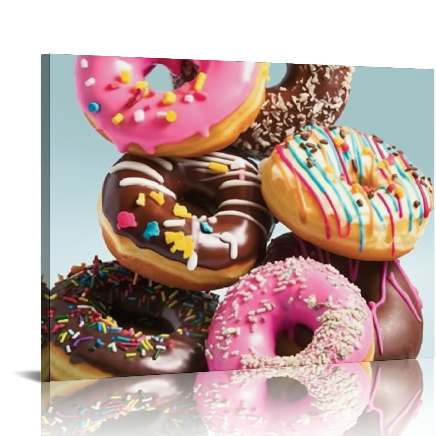 Fenyluxe Donuts Toppings Stacked Wall Decor Ready To Hang Art 16x12in ...