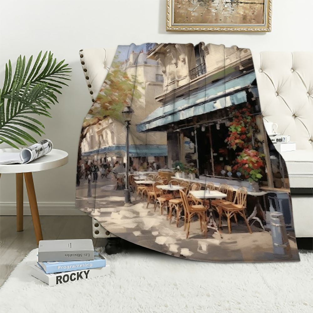 Fenyluxe European City Street Corner Ideal Comfy Throw Blanket in ...