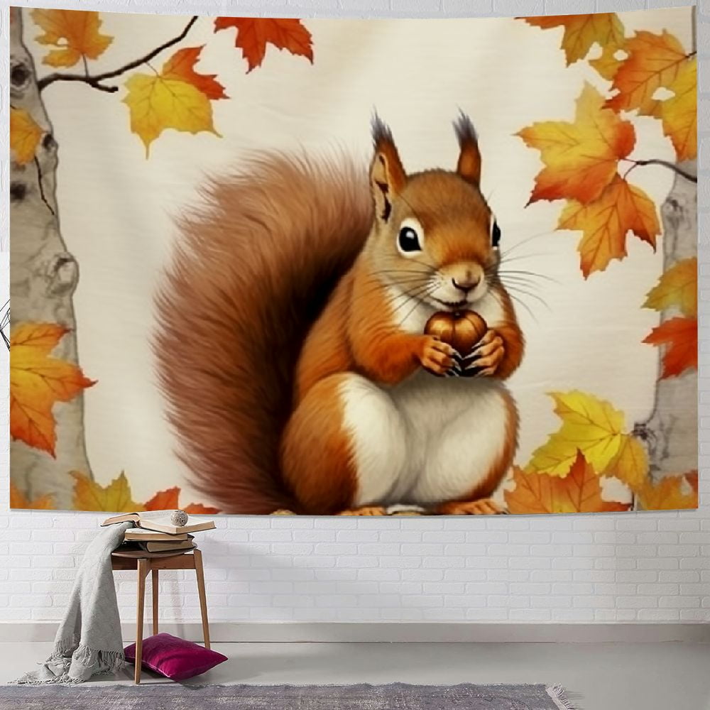 Fenyluxe Fall Tapestry Wall Hanging Autumn Maple Leaves Tapestries ...