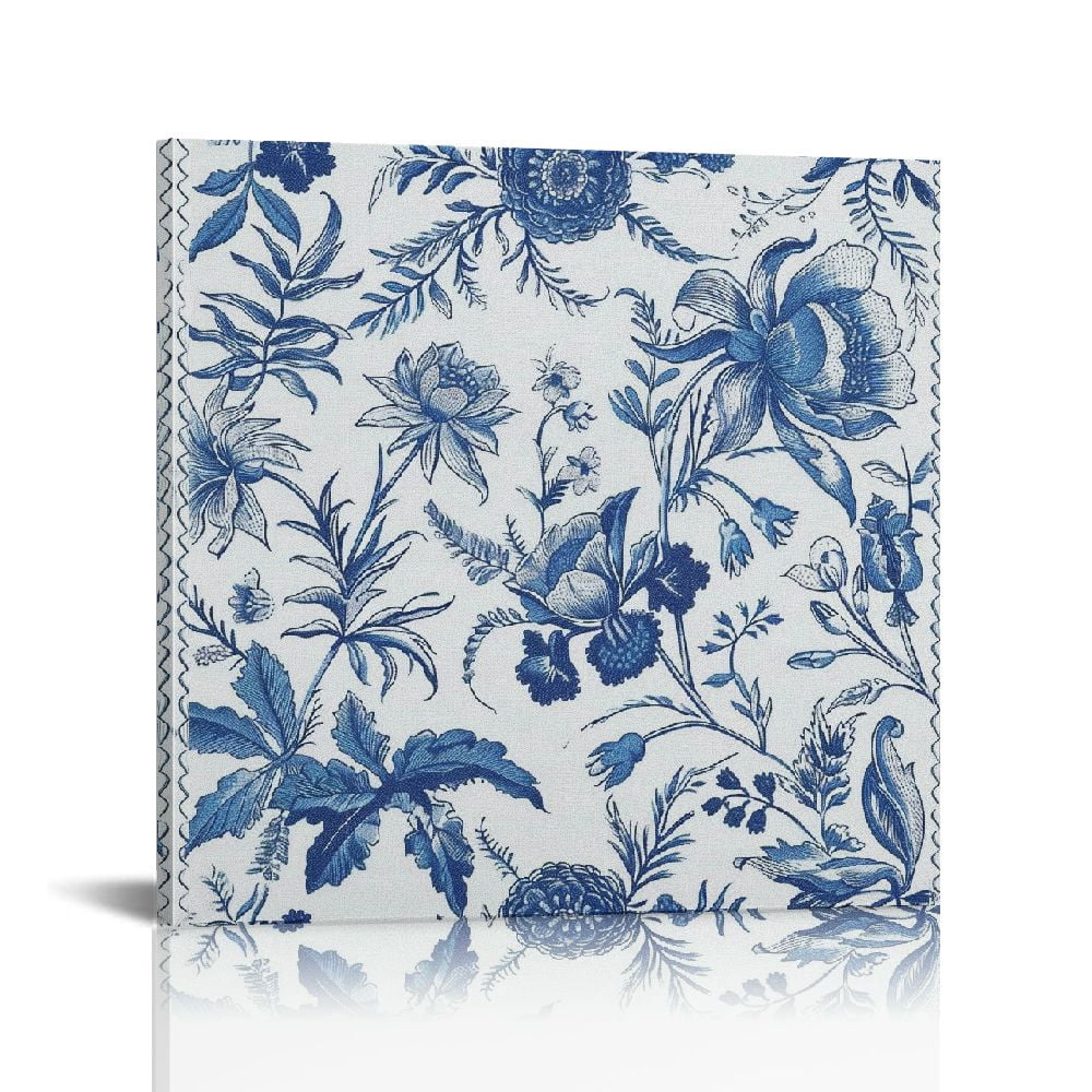 Fenyluxe Floral Pattern Canvas Wall Art for Living Room Décor Framed ...