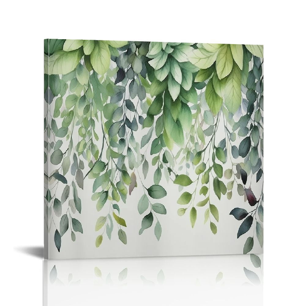 Fenyluxe Flowers Green Leaves Ready to Hang Wall Decor for Home Art ...