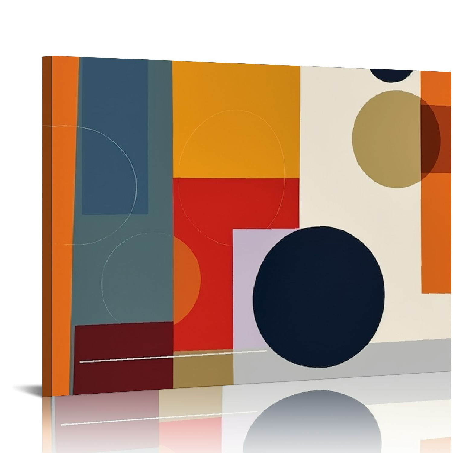 Fenyluxe Geometric Abstract Art Print On Canvas Ready To Hang Wall ...