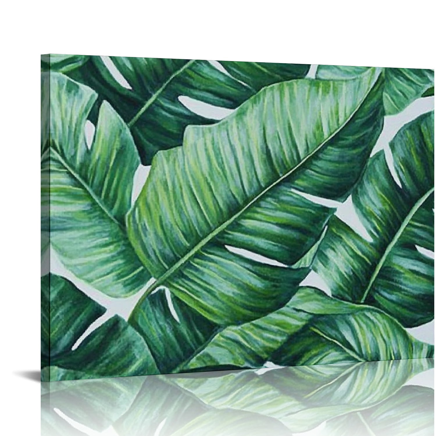 Fenyluxe Green Leaf Plant Canvas Wall Art Print on Canvas Ready to Hang ...