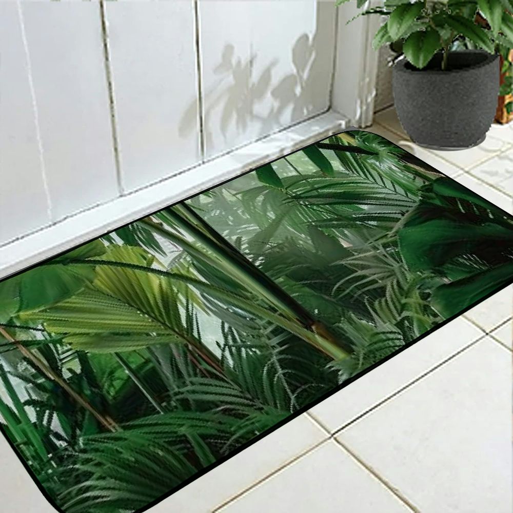 Fenyluxe Greenery Tropical Forest Welcome Mat for Home Entrance Outside ...