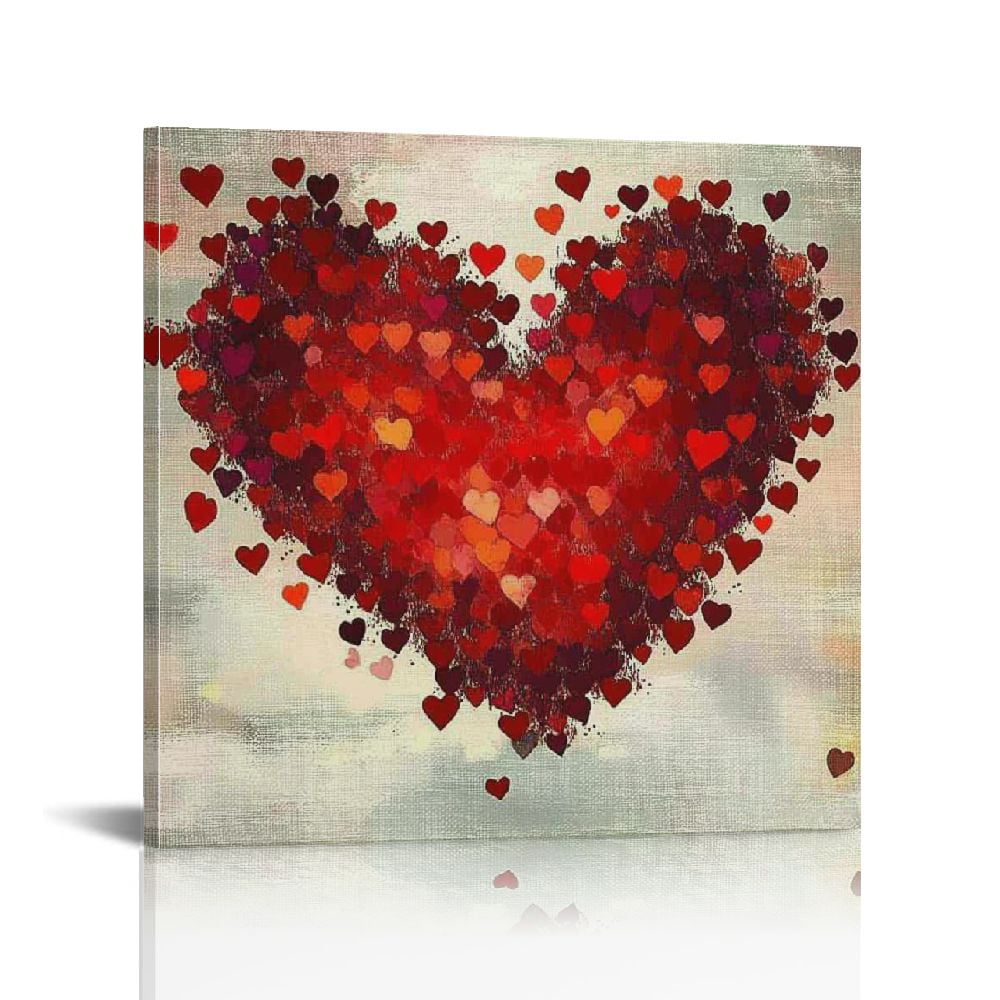 Fenyluxe Heart Love Romanticism Wall Decor Ready to Hang - Home Art ...