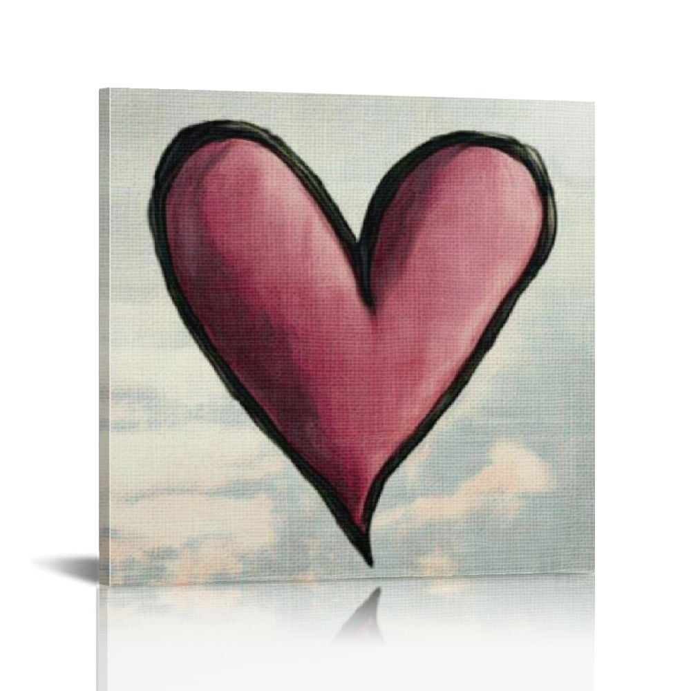 Fenyluxe Heart Love Romanticism Wall Decor for Bathroom Ready To Hang ...