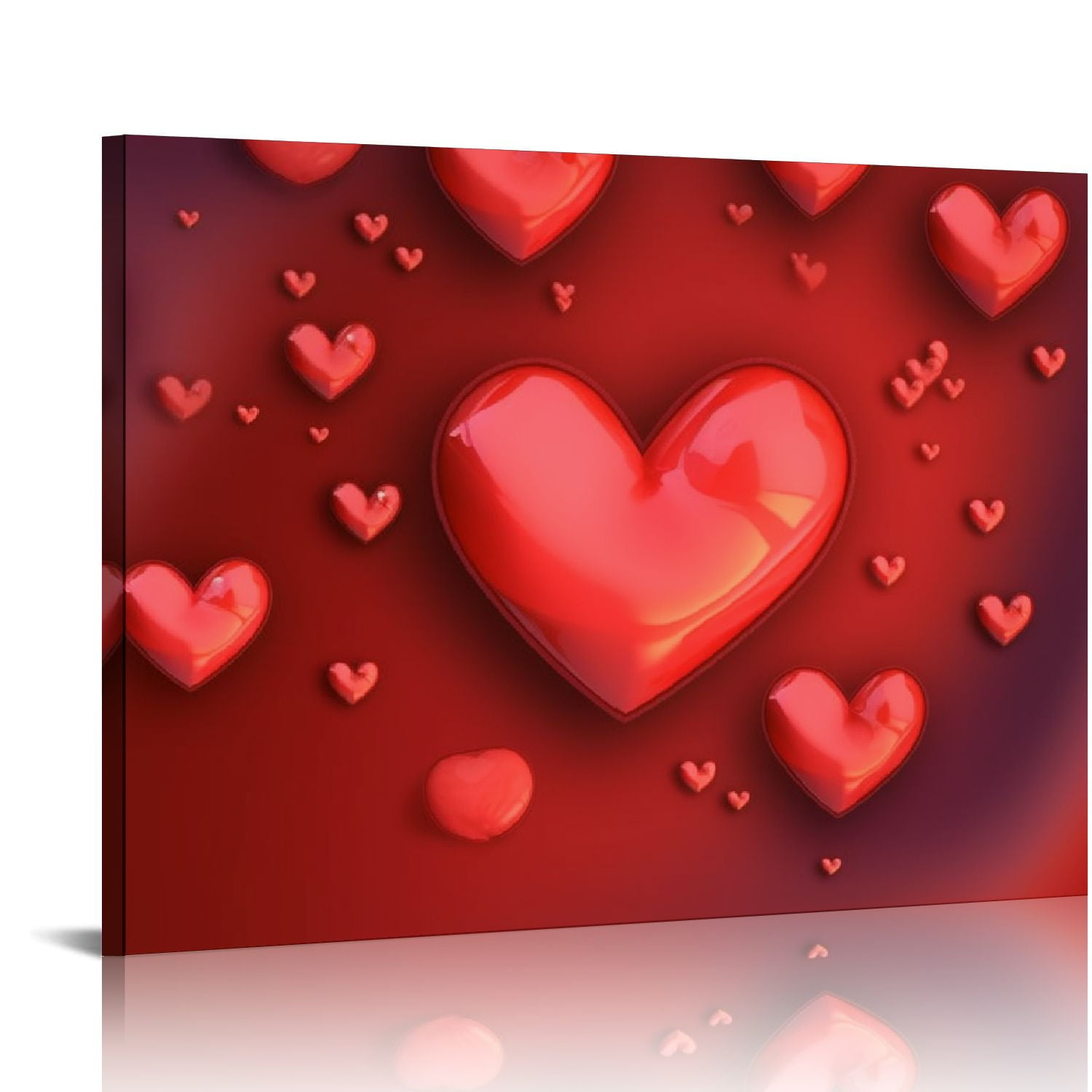 Fenyluxe Hearts Love Romanticism Canvas Wall Art Decor - Ideal for Home ...