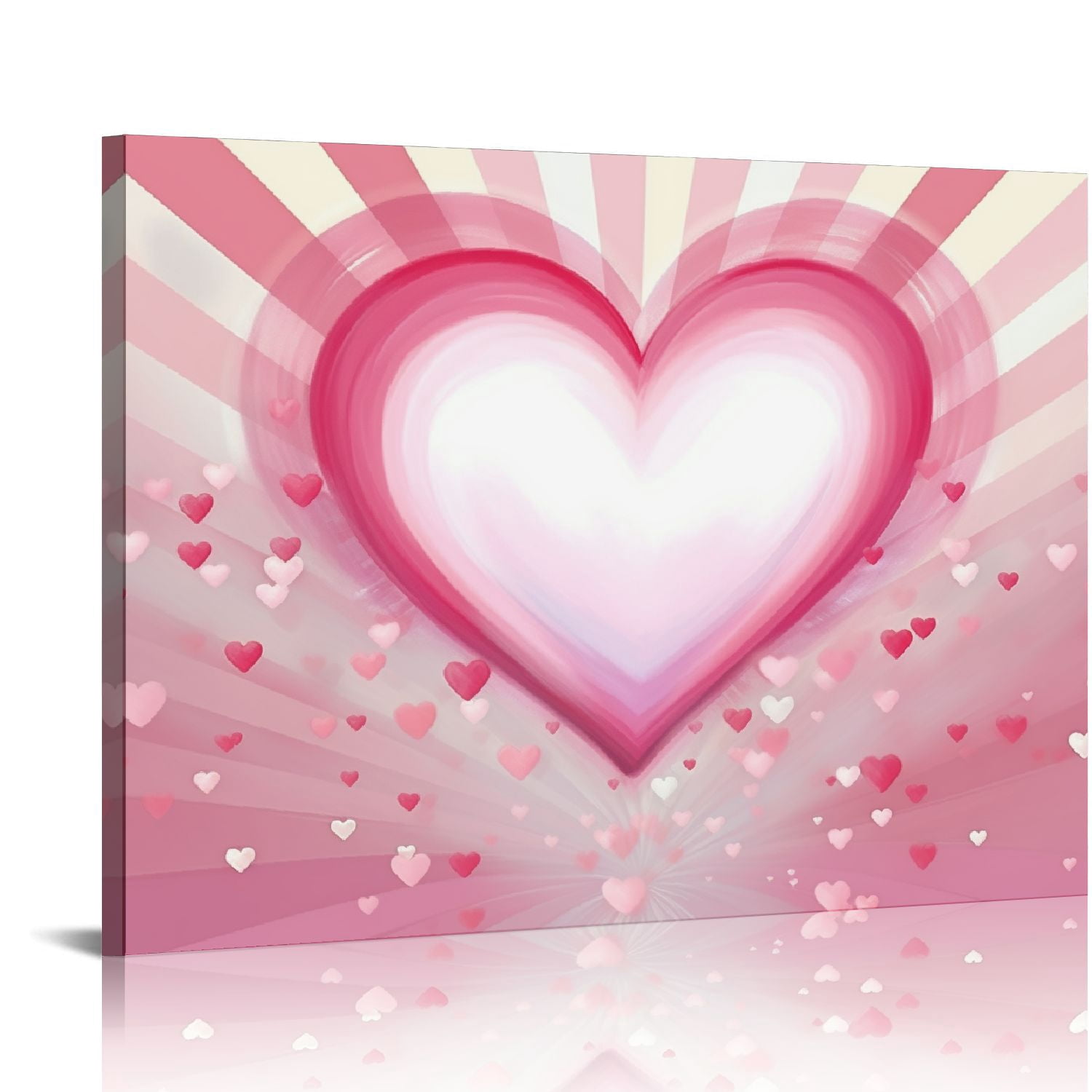 Fenyluxe Hearts Pink Romanticism Canvas Wall Art Print Modern Home ...