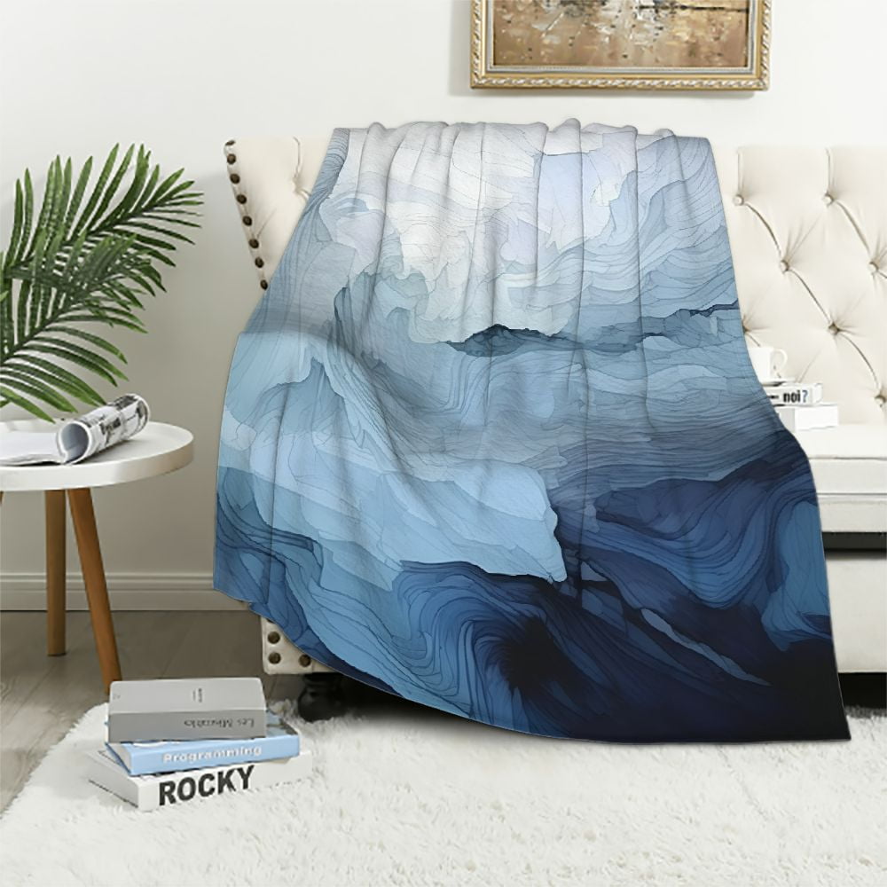 Fenyluxe Iceberg Snow Ice Throw Blanket for Couch Sofa Bed Office ...