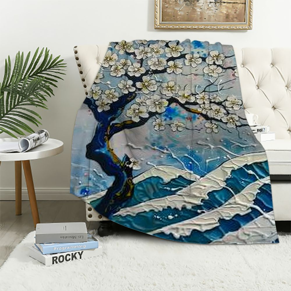 Fenyluxe Japanese Ukiyoe Blanket Hokusai Pattern Throw Blanket Japanese ...