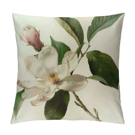Fenyluxe Jasmine Floral Throw Pillow Covers Soft Flower Botanical ...